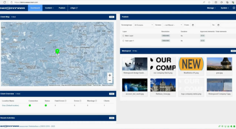 easescreen Digital Signage Solution - Home